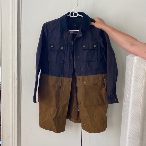 J. Crew | Jackets & Coats | J Crew Colorblock Field Jacket Navy And ...